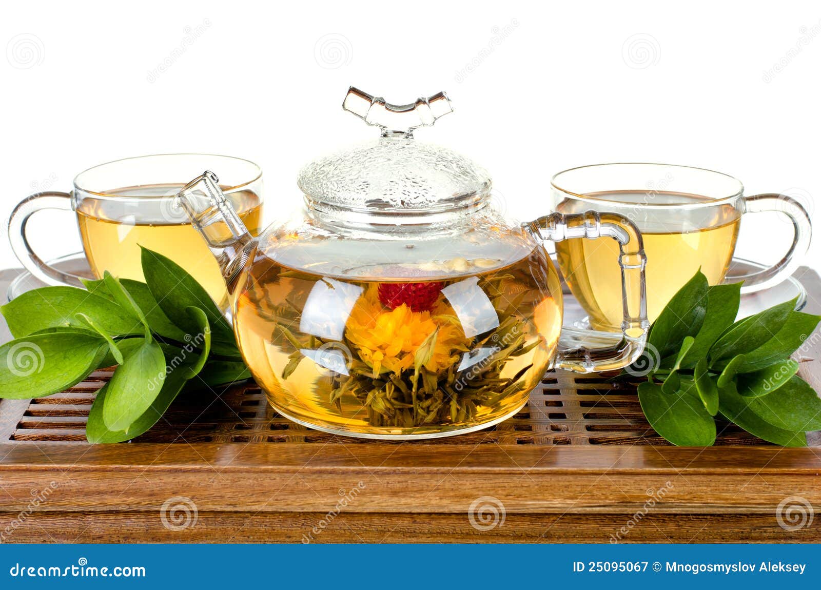 Tea service stock image. Image of leaf, ware, teapot - 25095067