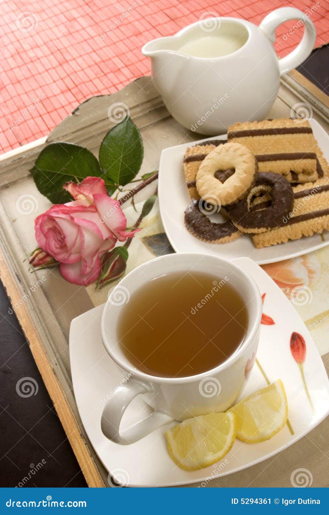 Tea serving stock image. Image of fresh, cookie, sweet - 5294361