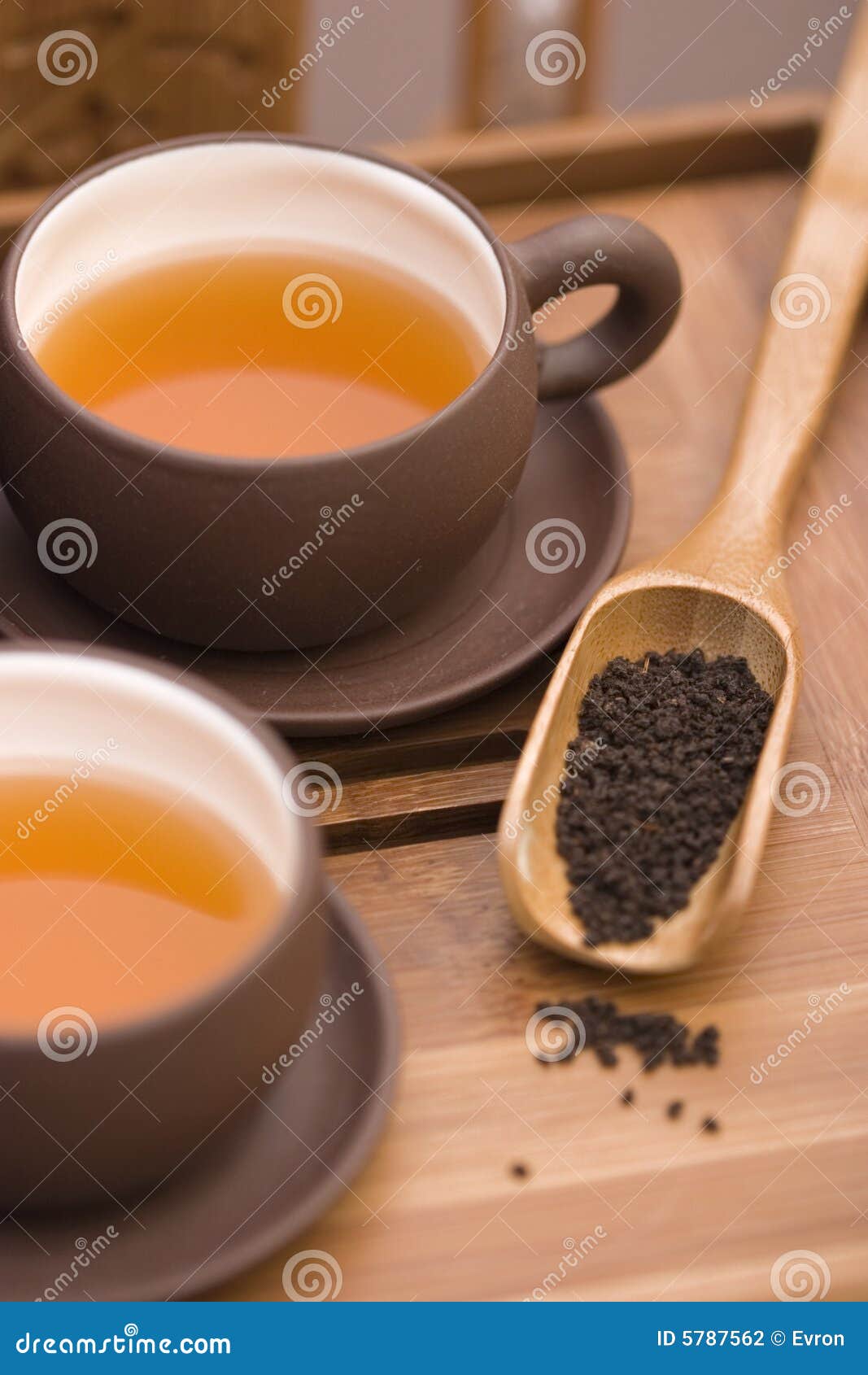 Tea serving in brown cups stock photo. Image of lime, room - 5787562