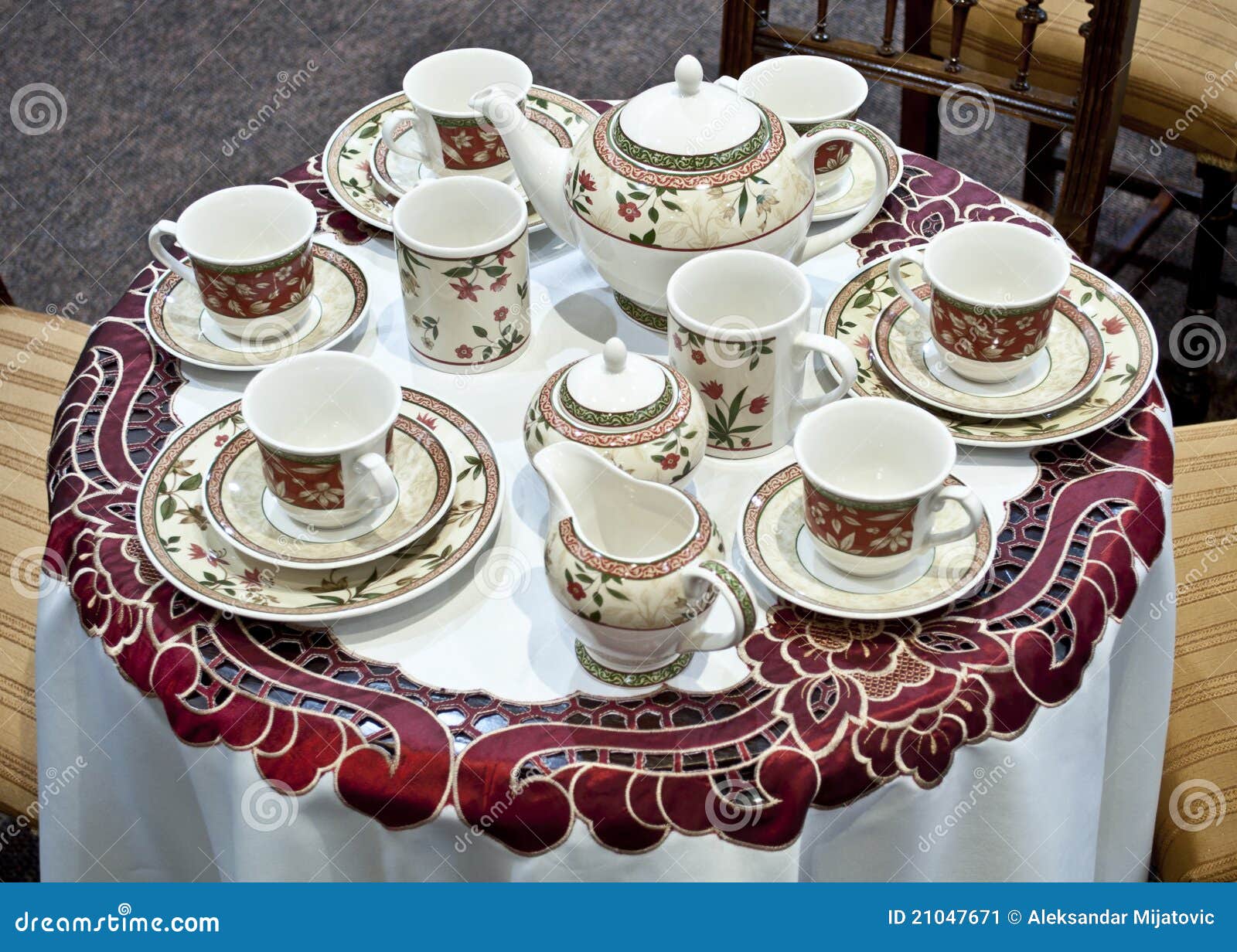 Tea set stock image. Image of dishware, kettle, decor - 21047671