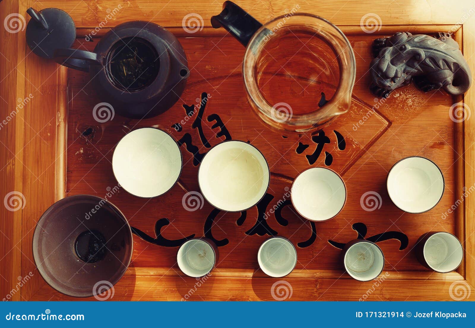 Tea Set for Tea Ceremony. Tea Ritual. Stock Photo - Image of outdoors ...