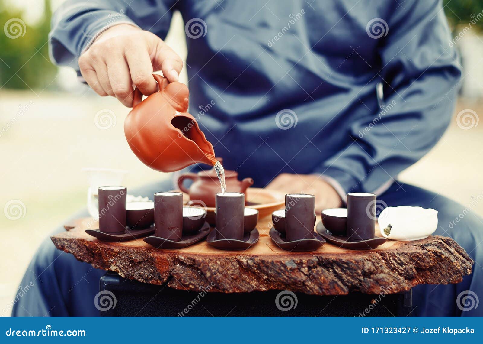 Tea Set for Tea Ceremony. Tea Ritual. Stock Image - Image of holding ...