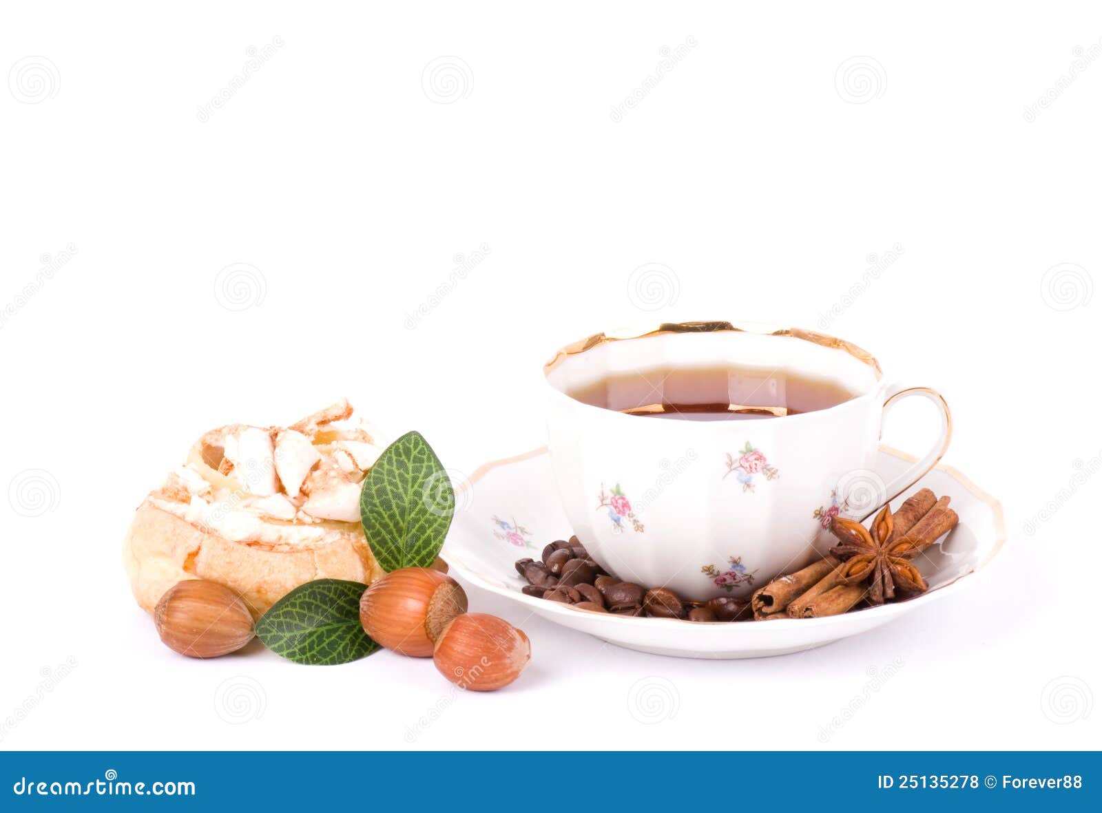 Tea set with cupcakes stock photo. Image of cupcake, chocolate - 25135278