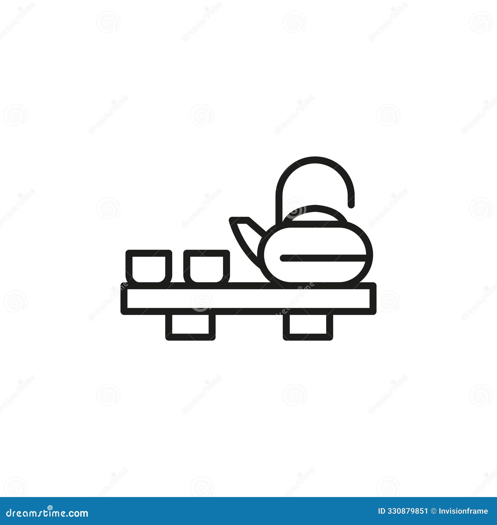 Tea set icon stock illustration. Illustration of outline - 330879851
