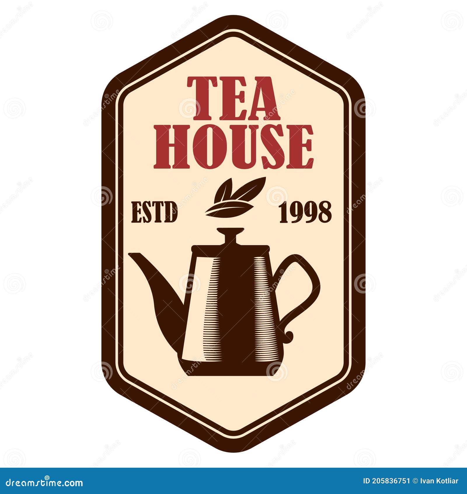 Tea Shop Emblem Template. Design Element for Logo, Label, Sign, Poster ...