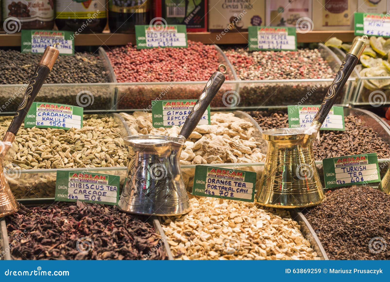 Tea Shop in Grand Bazaar, Istanbul, Turkey. Stock Image - Image of food ...