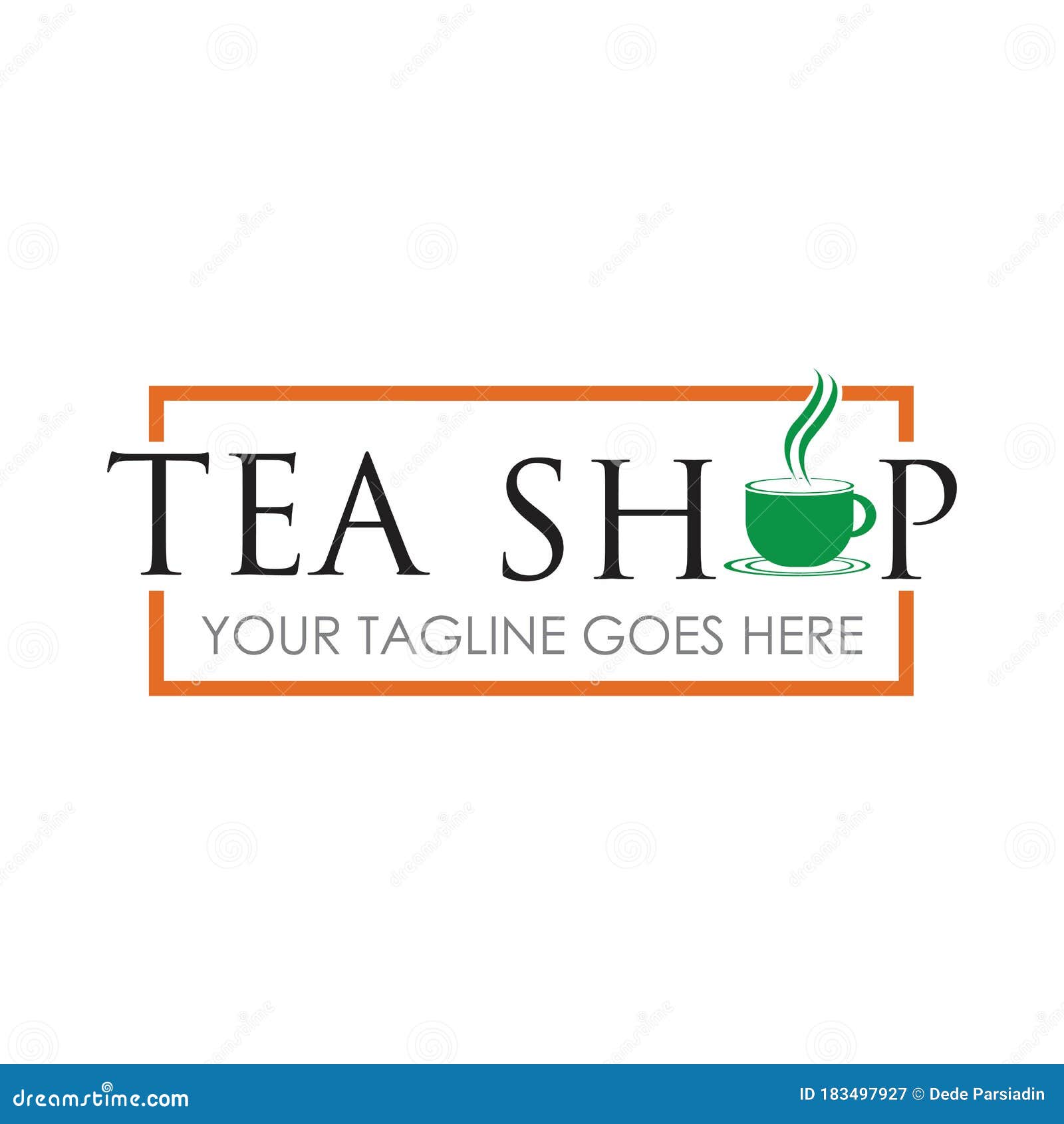 Tea Shop Logo Symbol Vector Illustration Design Template Stock Vector ...
