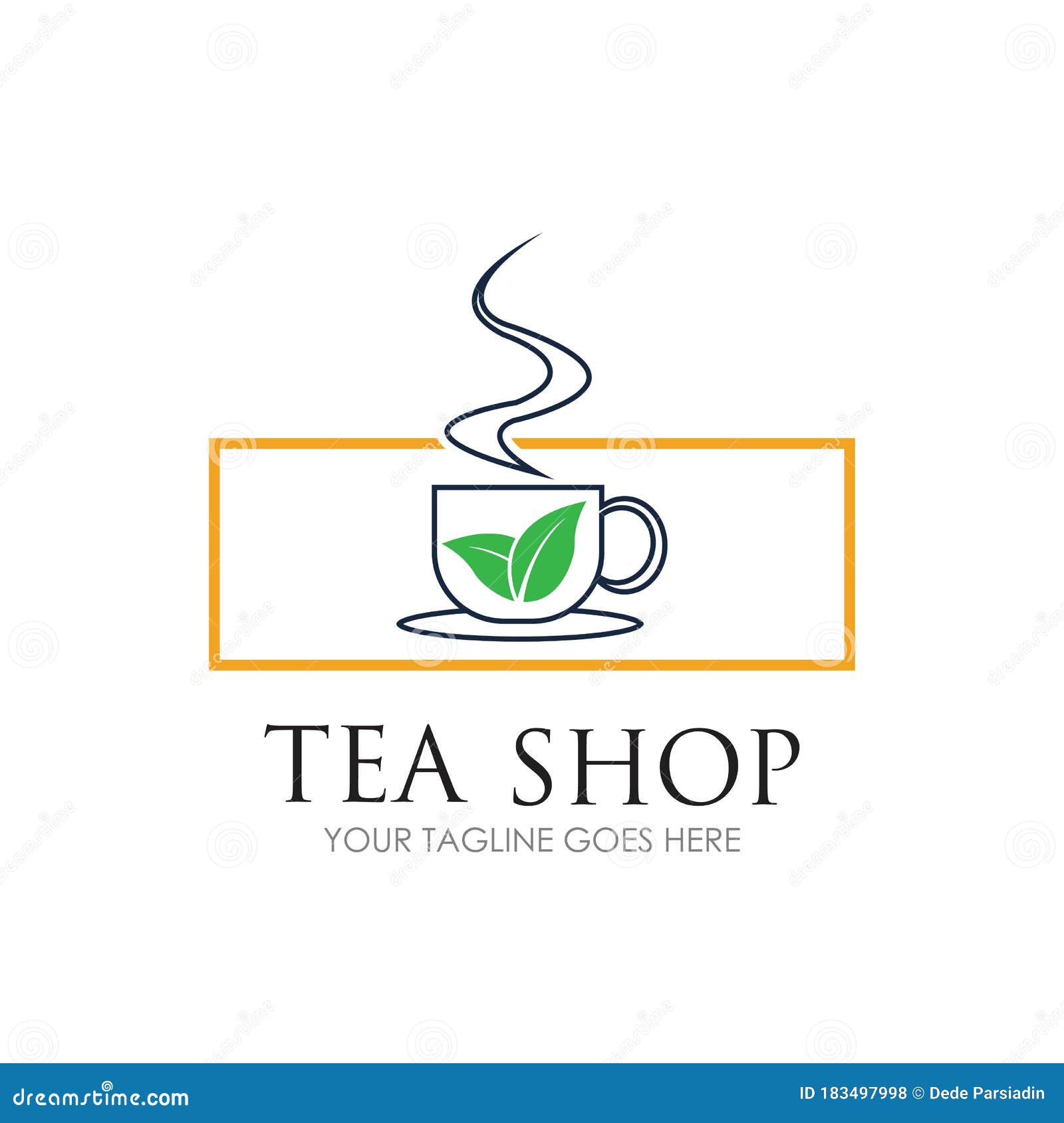 Tea Shop Logo Symbol Vector Illustration Design Template Stock Vector ...