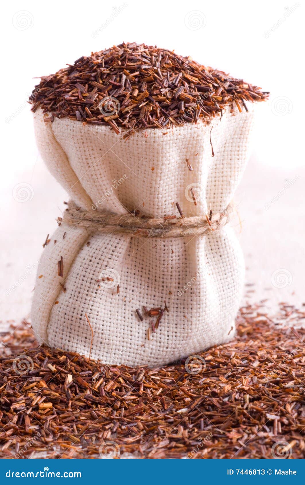 Tea in small sack stock image. Image of macro, rice, kernels - 7446813