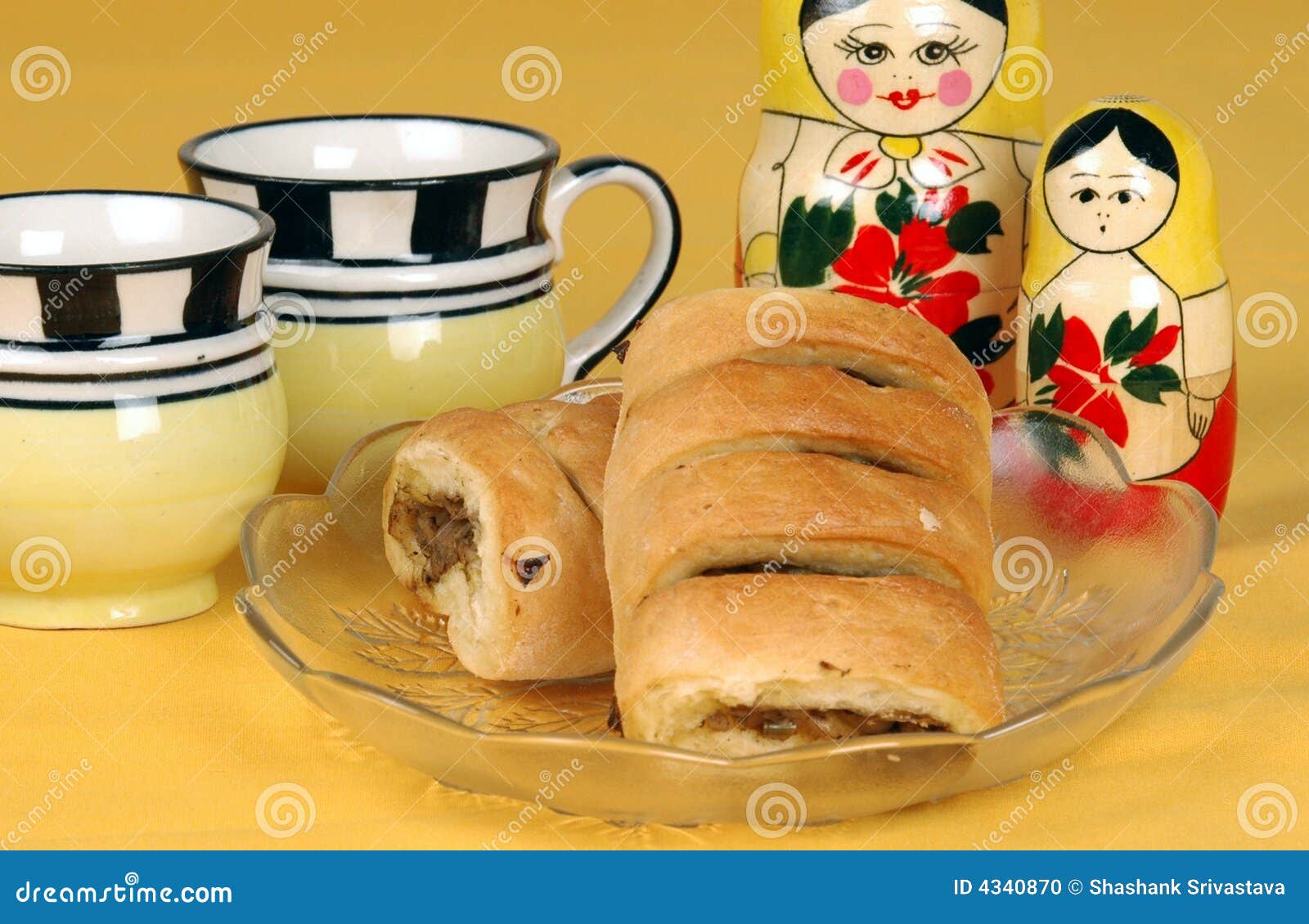 Tea Snack stock photo. Image of burger, bakery, eating - 4340870
