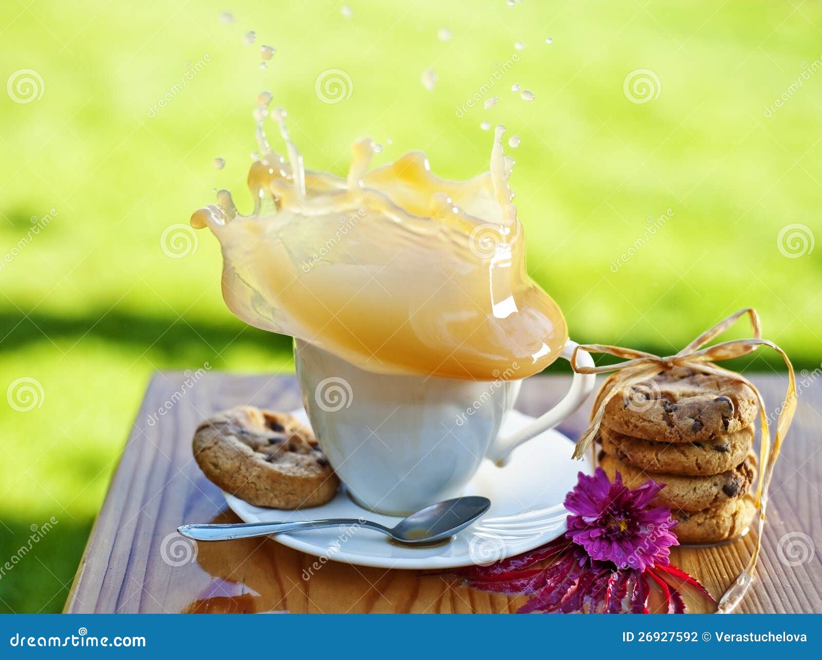 Tea splash stock photo. Image of closeup, breakfast, fresh - 26927592