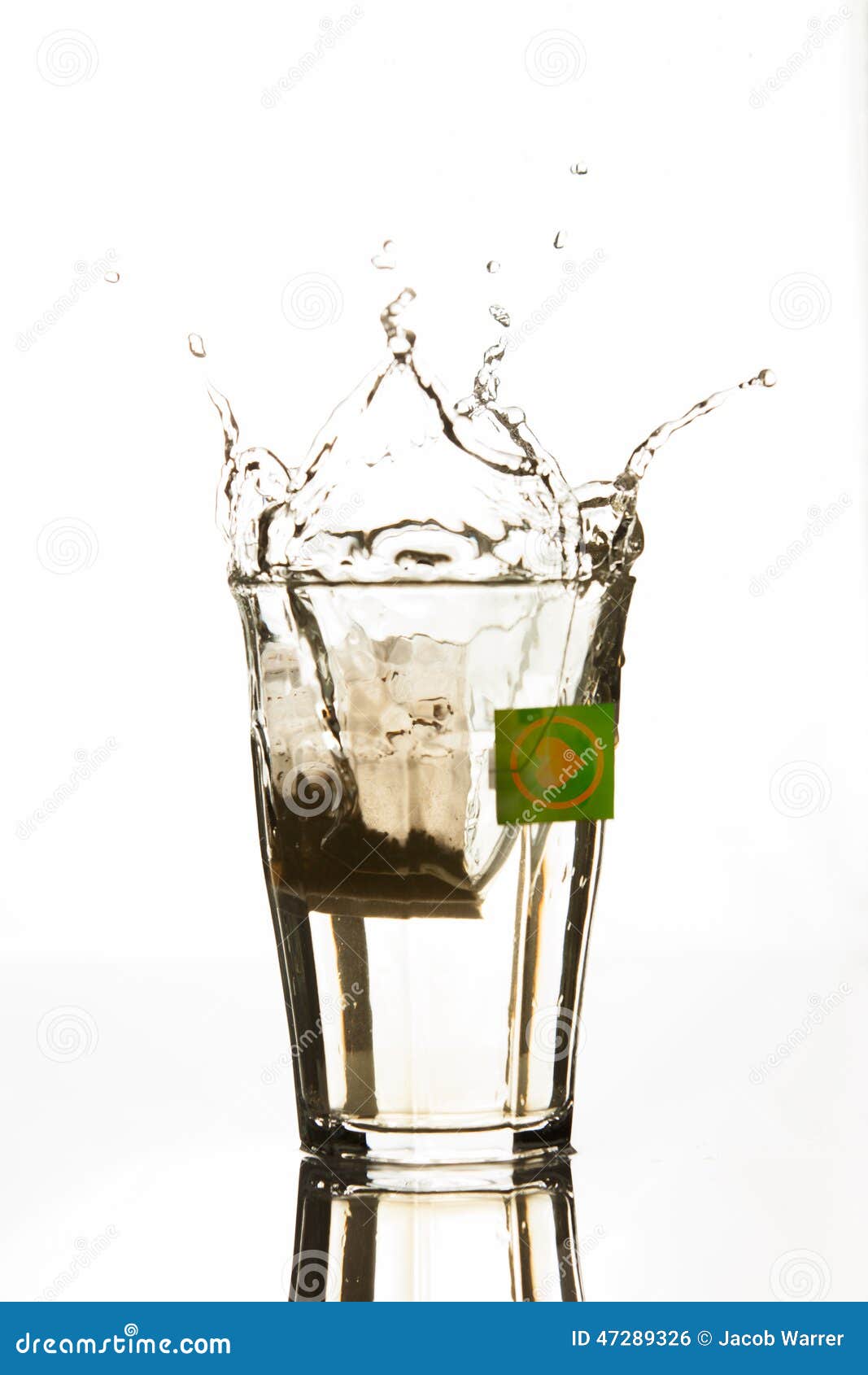 Tea Splash stock photo. Image of submerged, splash, glass - 47289326