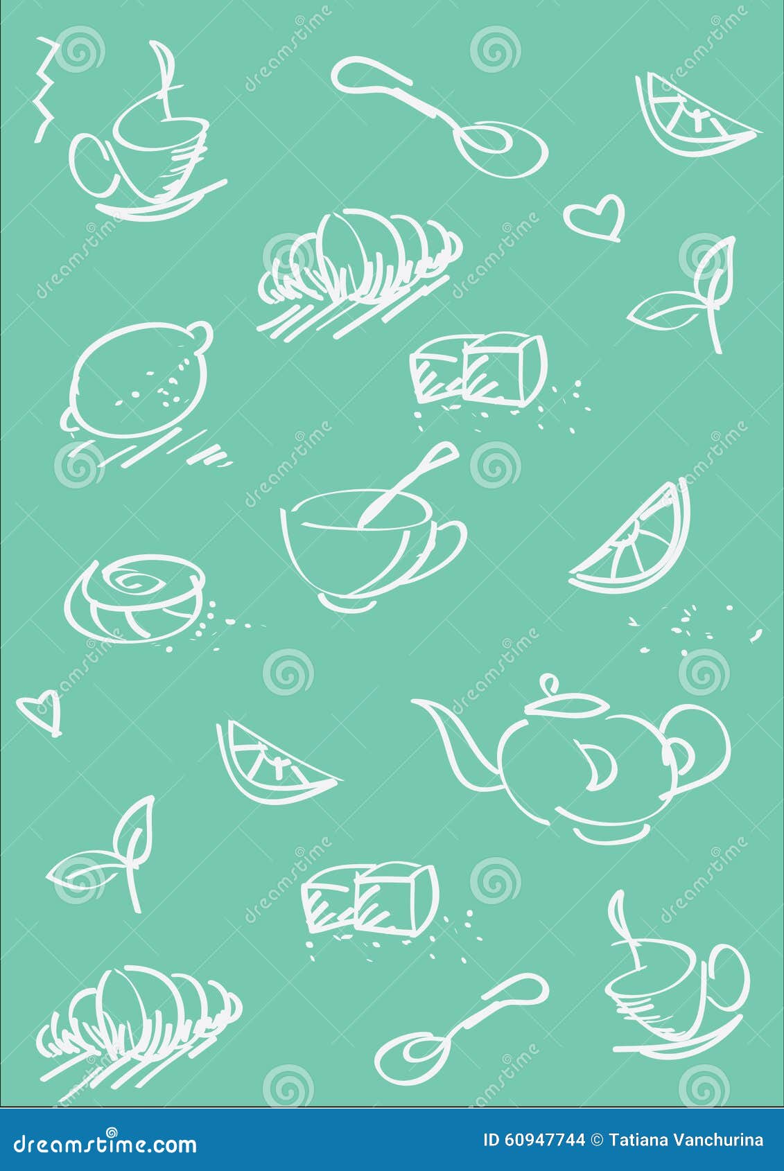 Tea St Background Light Blue Stock Vector - Illustration of ornate ...