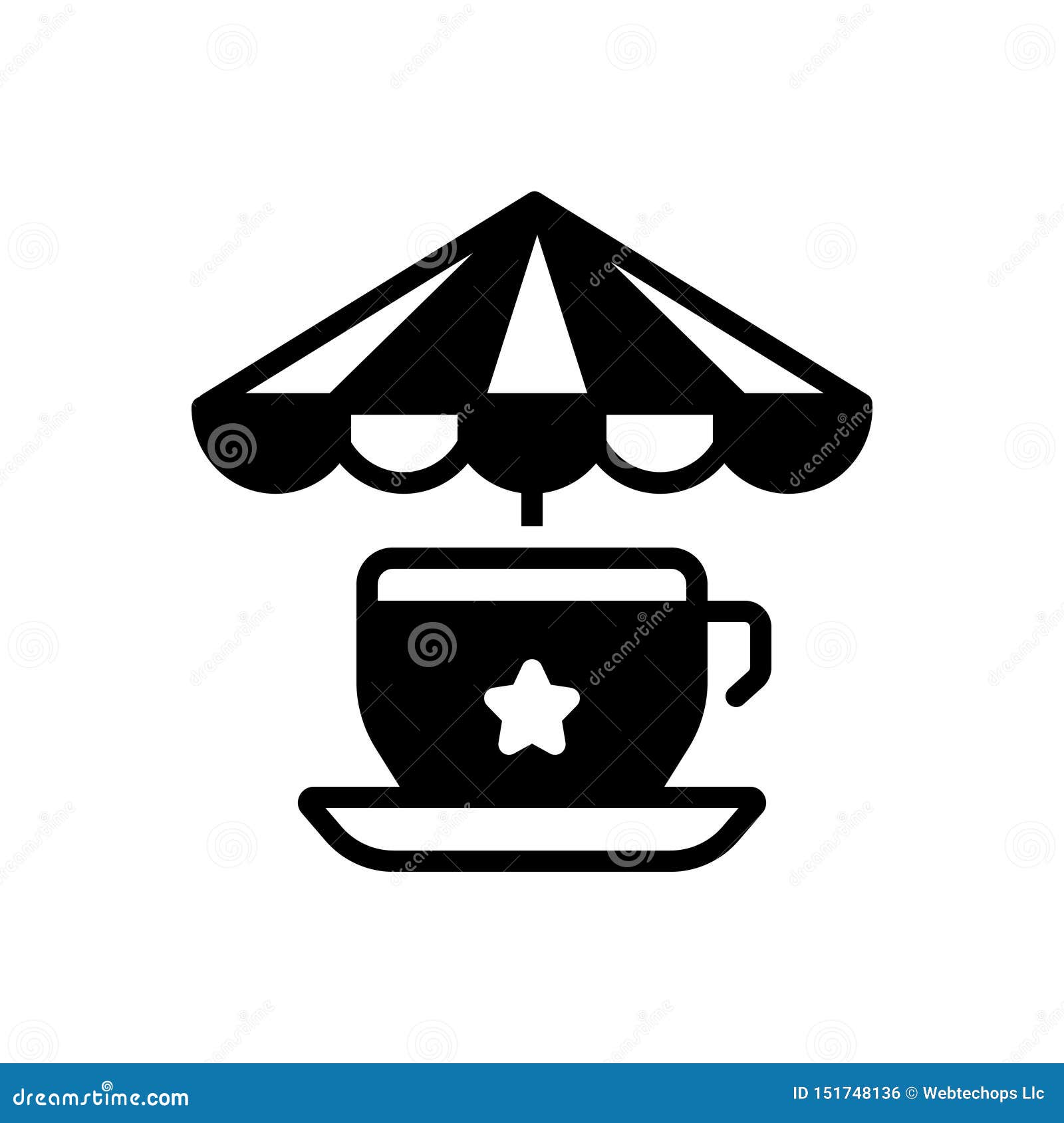 Black Solid Icon for Tea Stall, Shop and Cup Stock Illustration ...