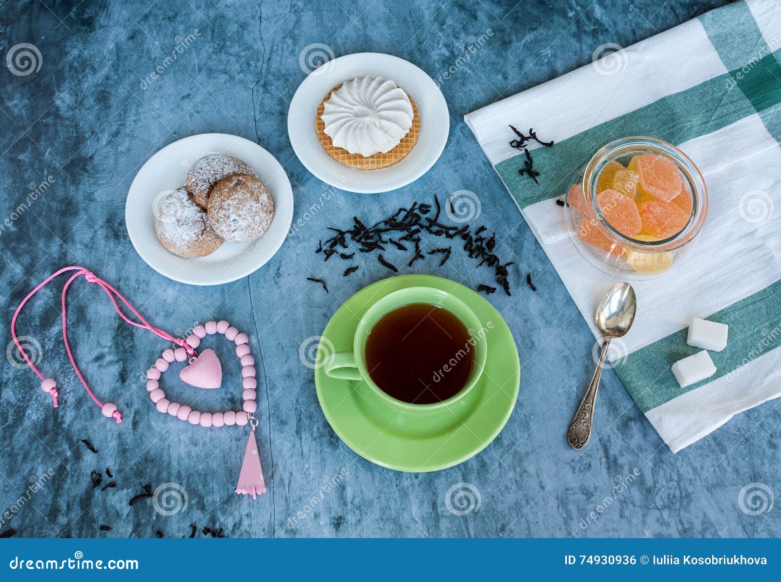 Tea and sweets stock photo. Image of spoon, good, life - 74930936