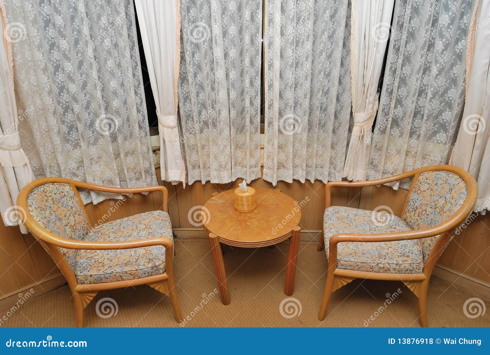 Tea Table and Chairs for Resting in Hotel Room Stock Photo - Image of ...