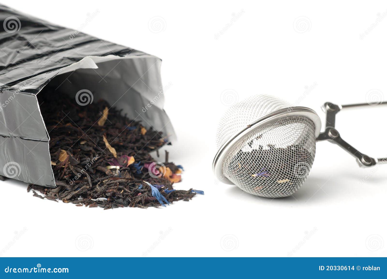 Tea and tea strainer stock photo. Image of refreshment - 20330614