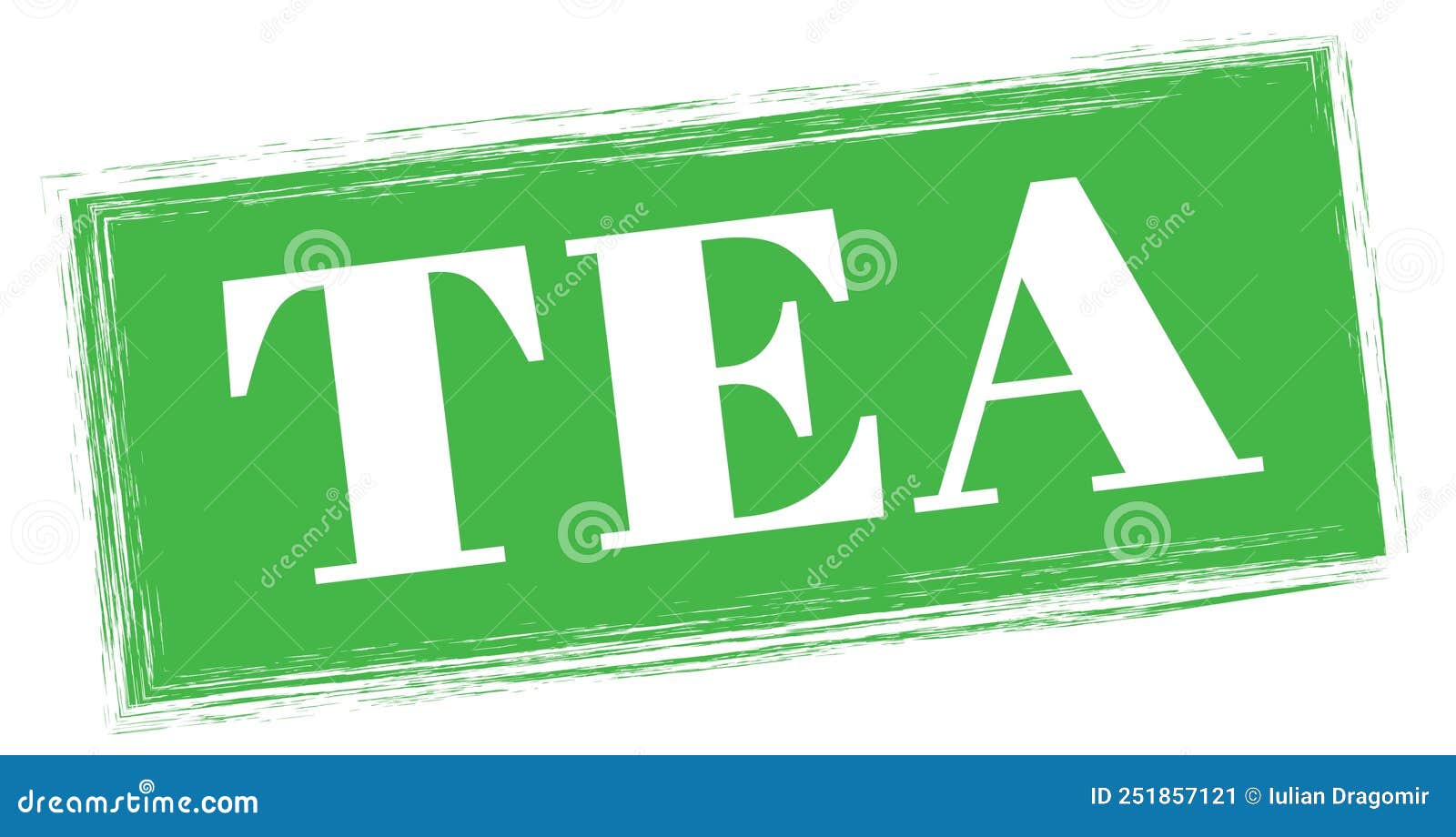 TEA Text Written on Green Stamp Sign Stock Illustration - Illustration ...