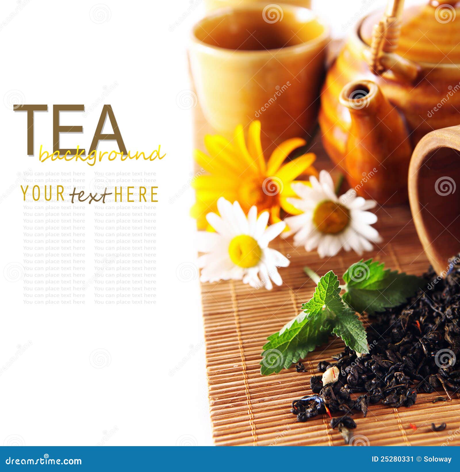 Tea theme background stock image. Image of closeup, freshness - 25280331