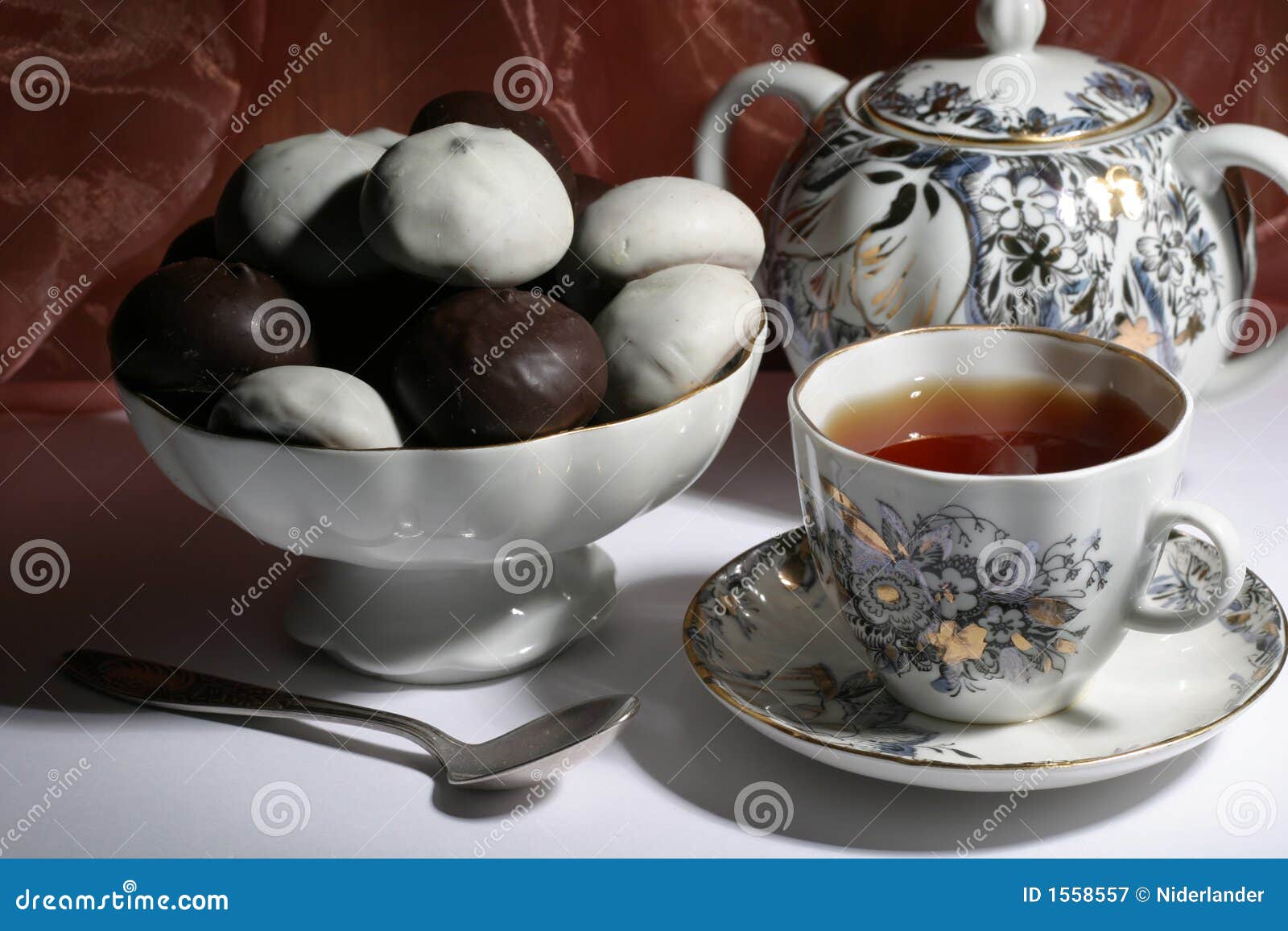 Tea time stock image. Image of serve, beverage, china - 1558557