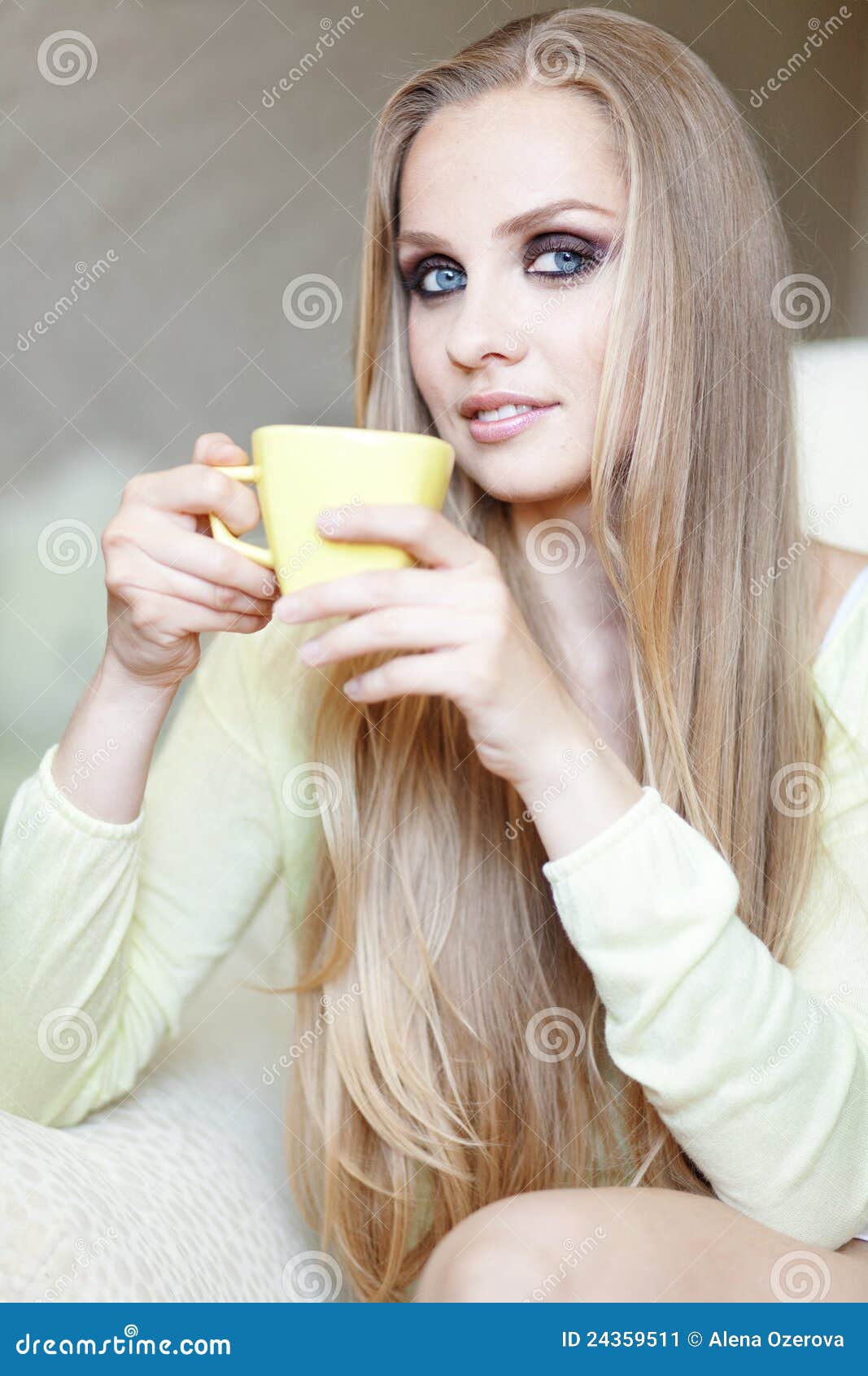 Tea time stock image. Image of dreaming, female, beauty - 24359511