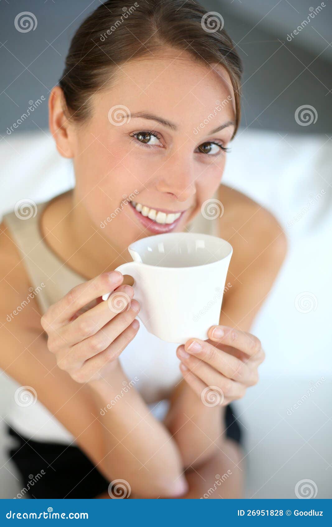Tea time stock photo. Image of looking, smart, girl, beautiful - 26951828