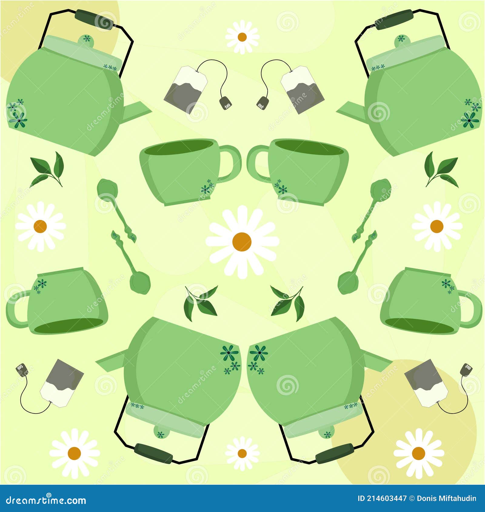 Tea Time Background Vector stock vector. Illustration of round - 214603447