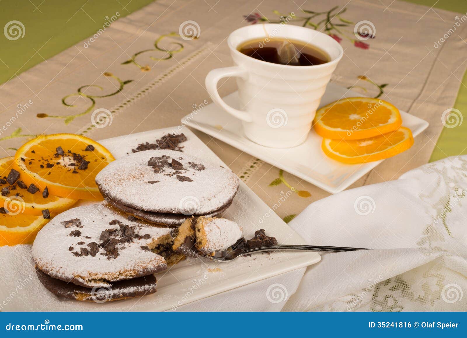Tea time biscuits stock photo. Image of sugar, horizontal - 35241816