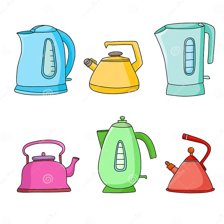 Tea Time Cartoon Set. Vector Isolated Objects Stock Vector ...