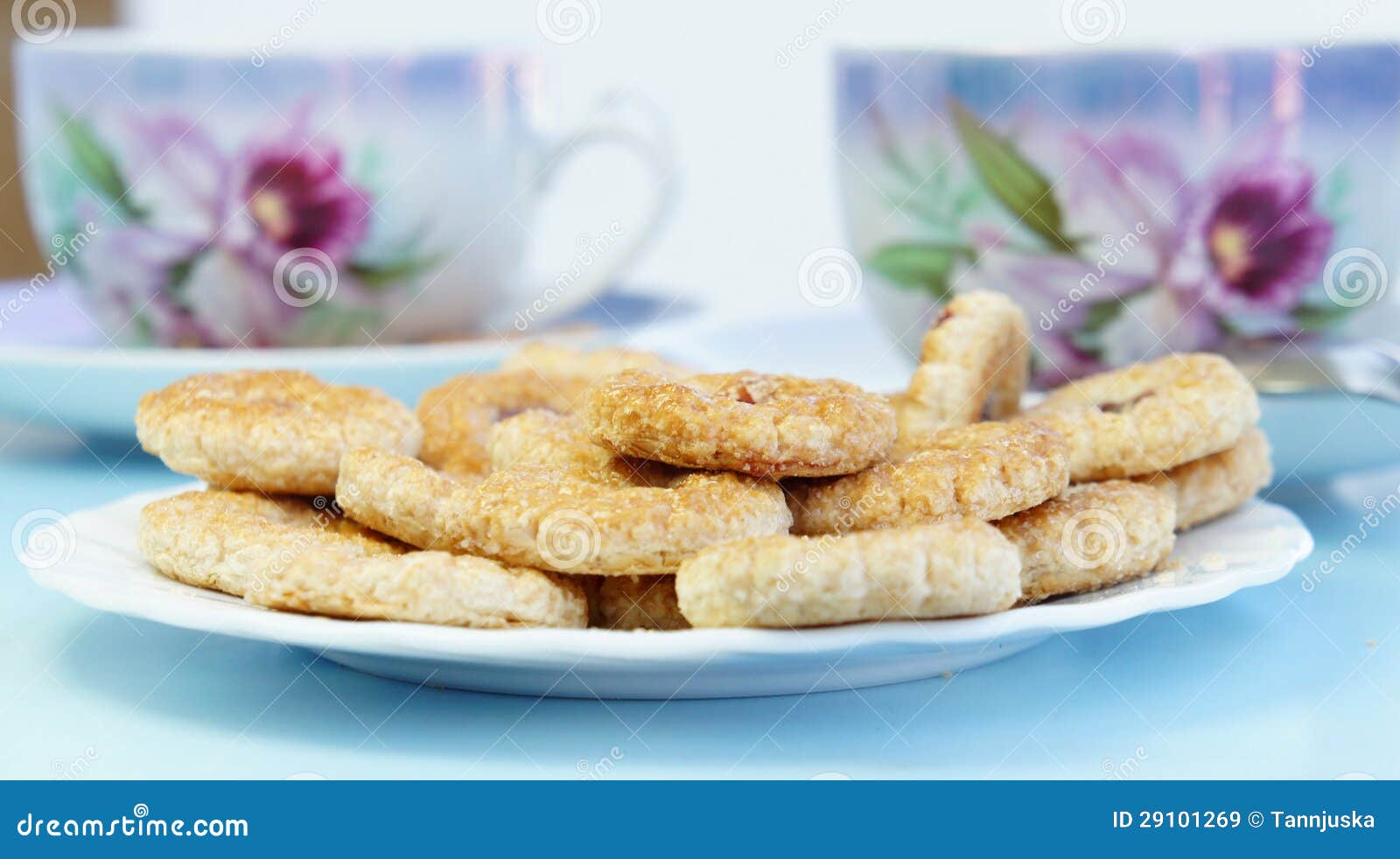 Tea time with cookies stock image. Image of cakes, decorative - 29101269