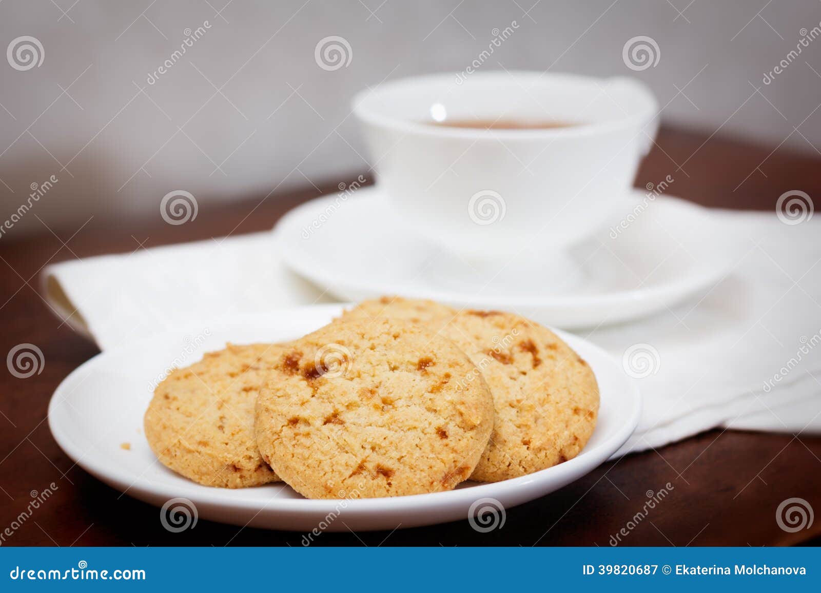 Tea time with cookies stock image. Image of fastfood - 39820687