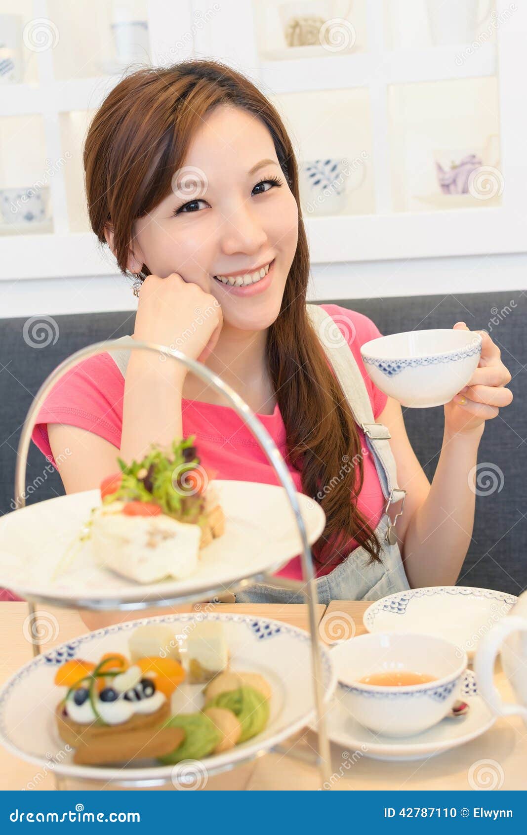 Tea time stock photo. Image of female, face, east, beautiful - 42787110