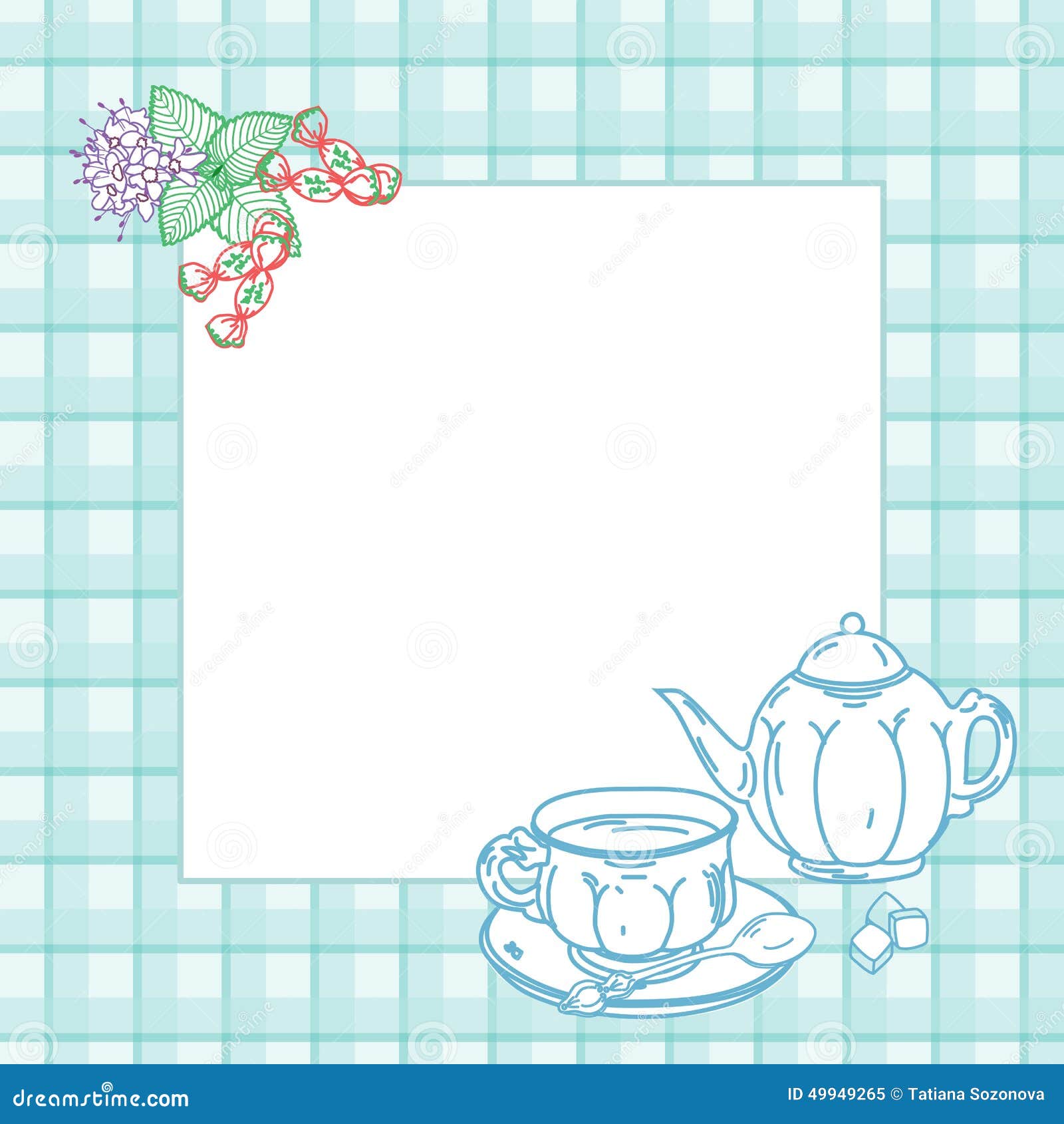 Tea time stock illustration. Illustration of morning - 49949265