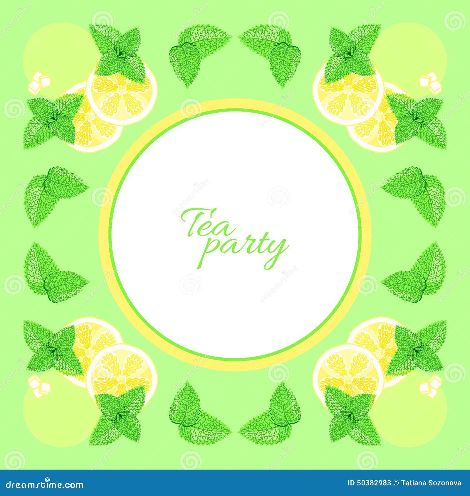 Tea time stock illustration. Illustration of card, breakfast - 50382983