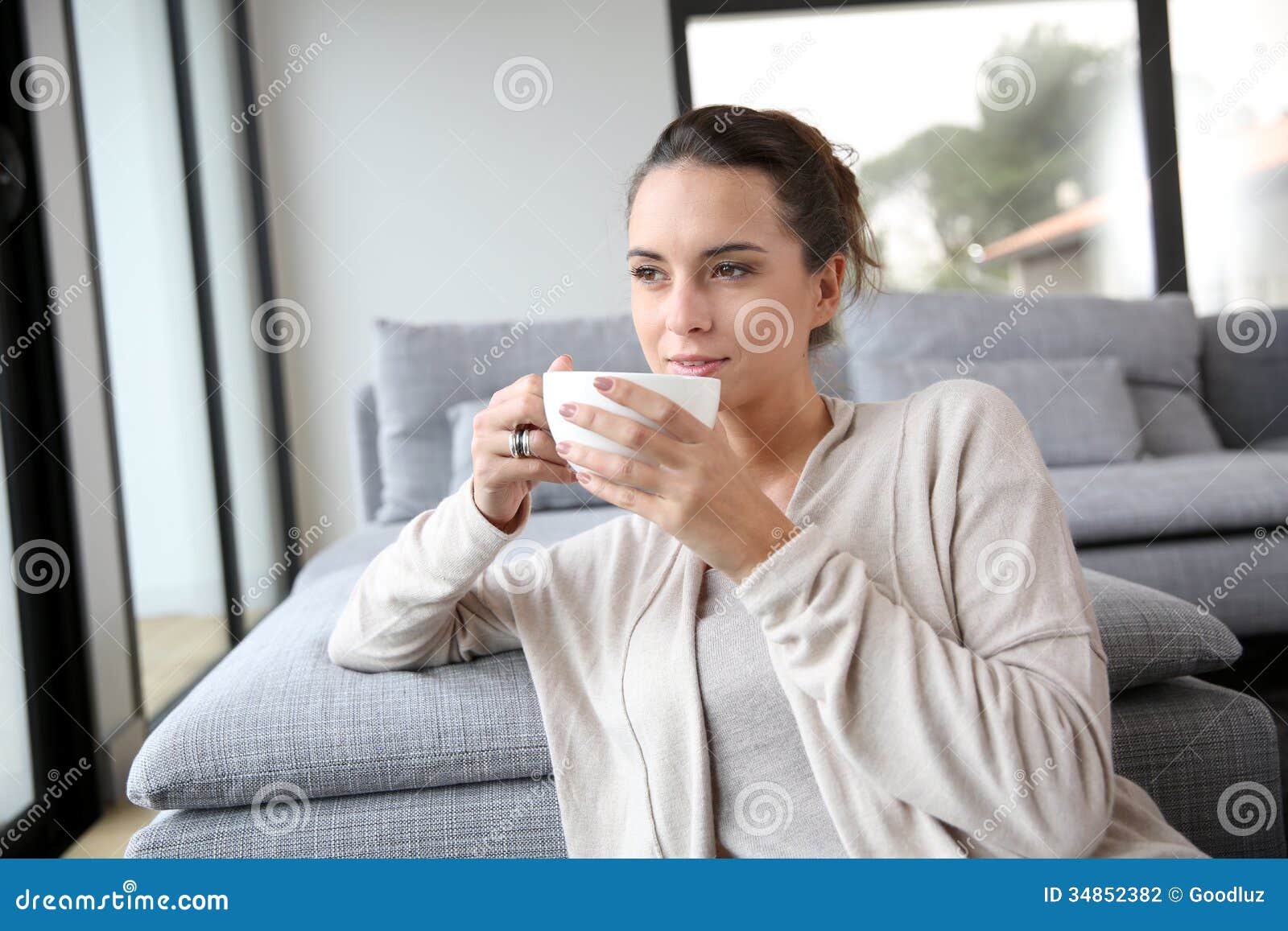 Tea time at home stock photo. Image of relaxing, drink - 34852382