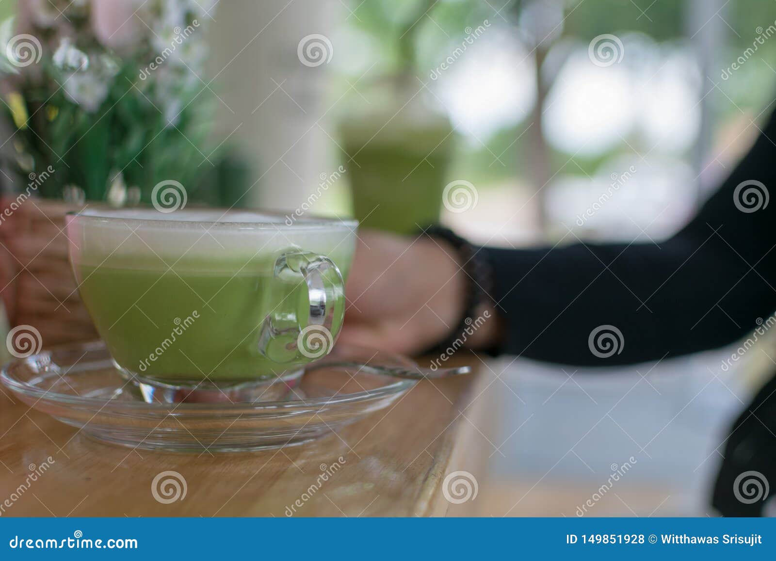 Tea time, hot green tea stock photo. Image of cream - 149851928