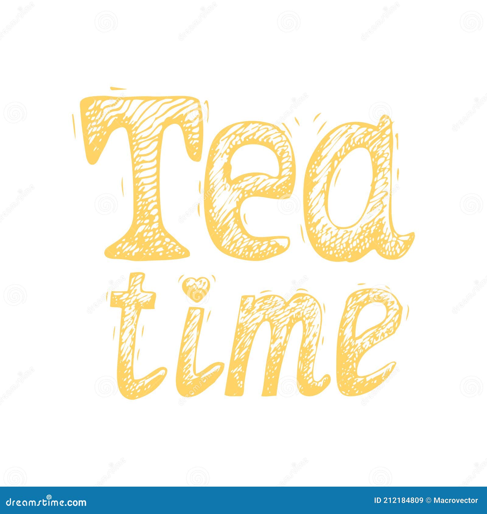 Tea Time Illustration stock vector. Illustration of decorative - 212184809