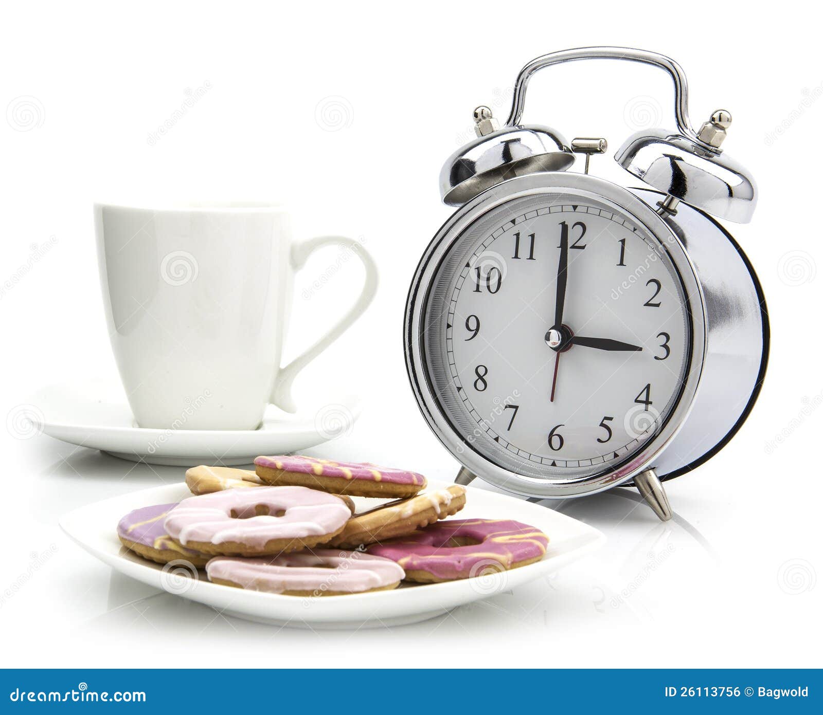 Tea Time old style clock stock photo. Image of utensil - 26113756