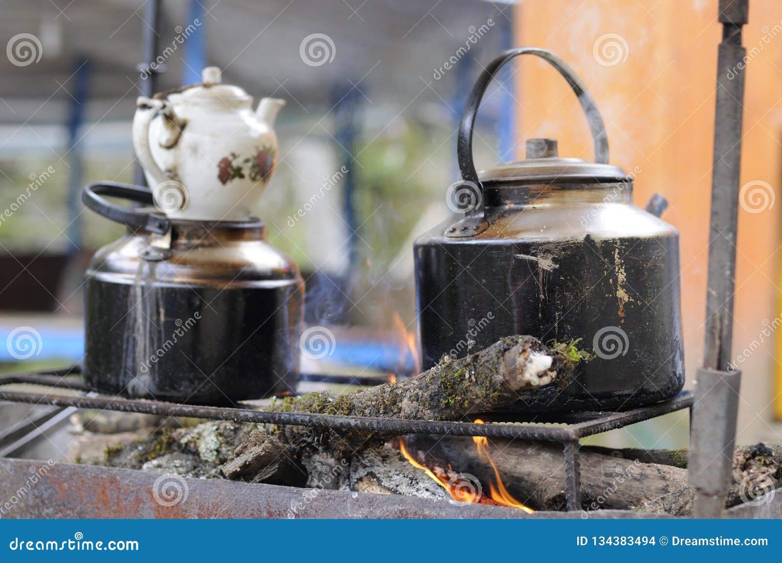 Tea Time Outdoor during Picnic Stock Photo - Image of beach, eyes ...