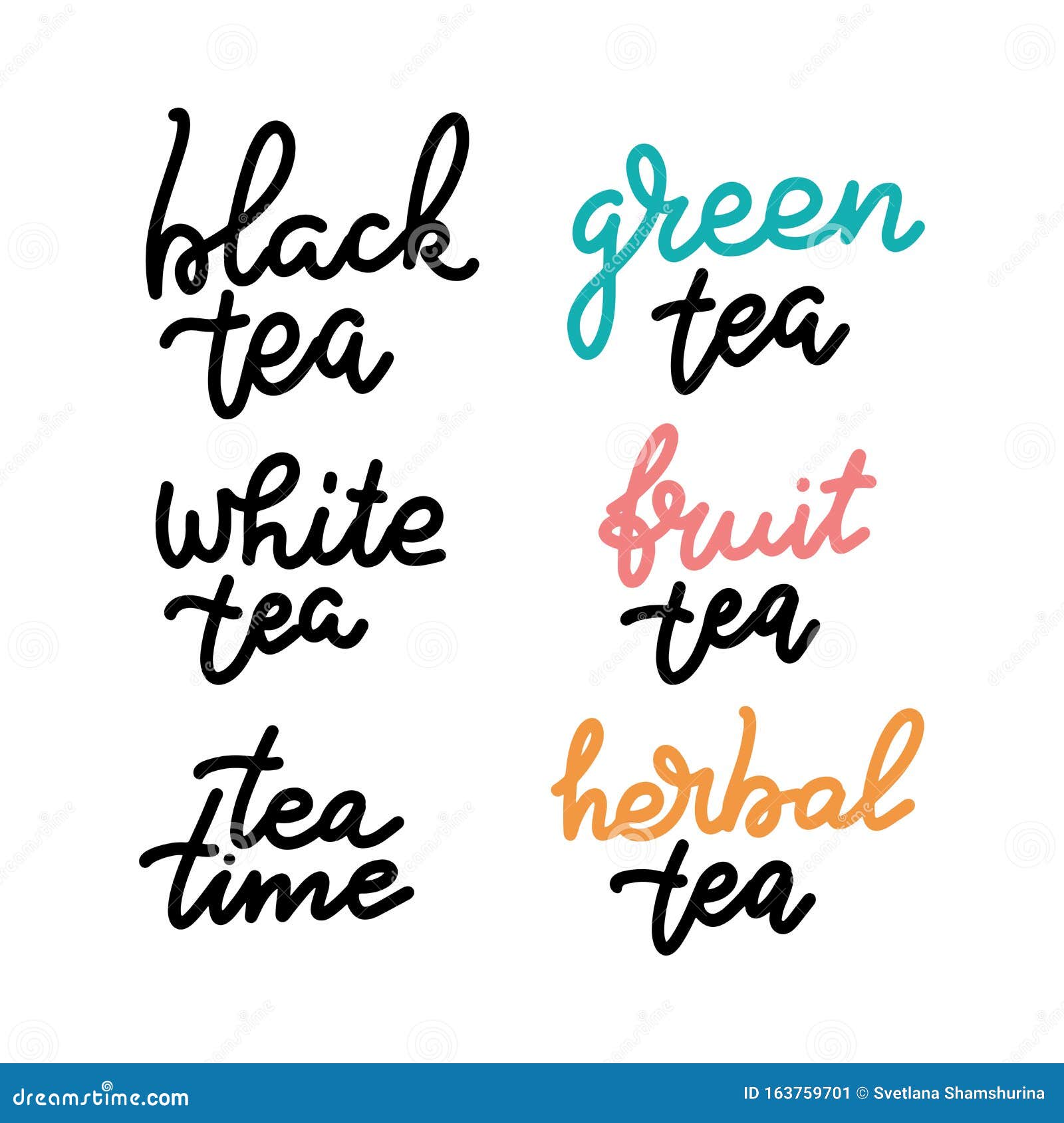 Tea Time Set for Prints and Posters, Menu Design, Invitation and Cards ...