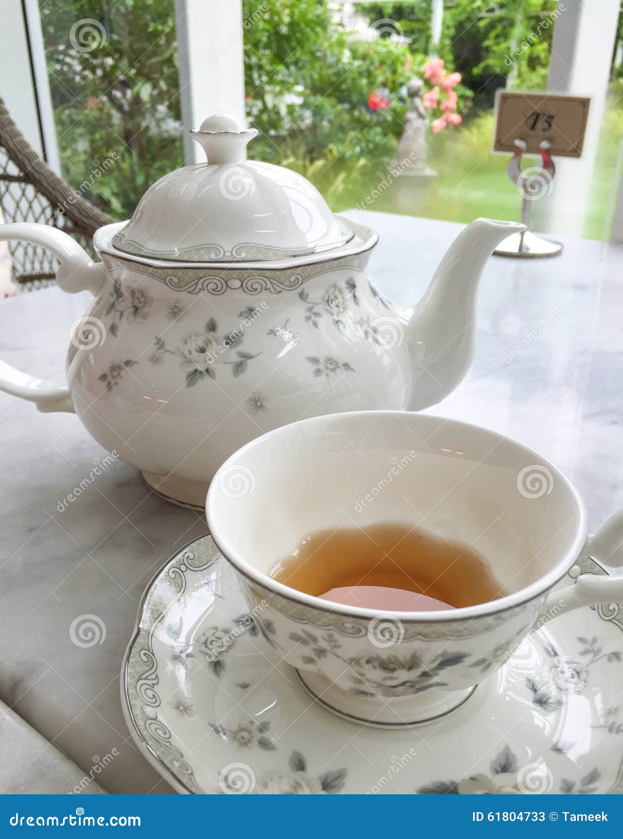 Tea time on the table stock image. Image of blue, relaxation - 61804733