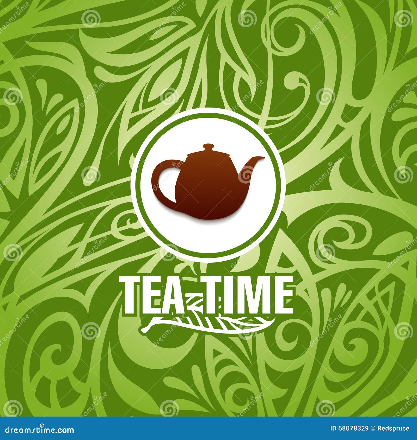 Tea time vector template stock vector. Illustration of relaxing - 68078329