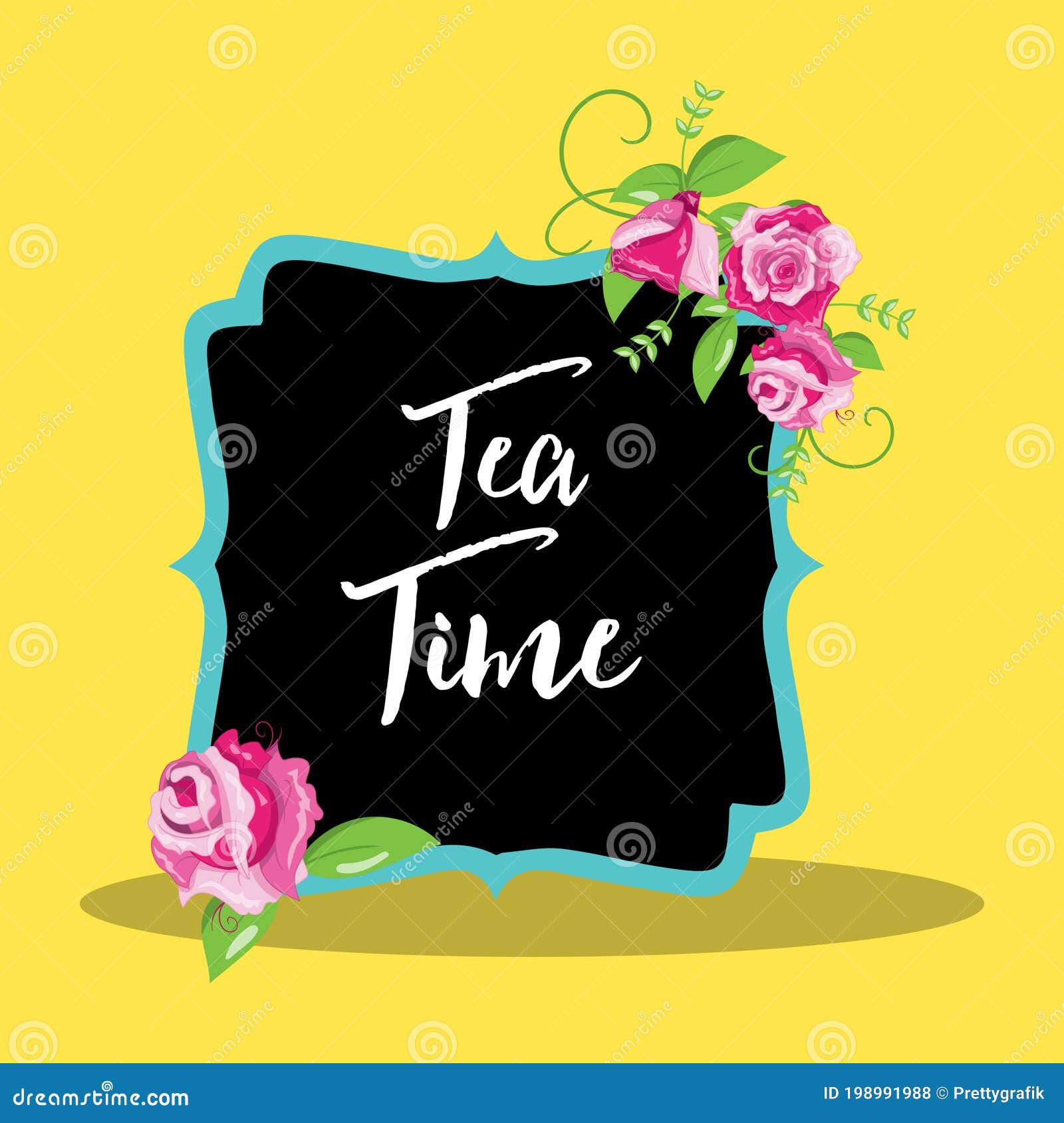 Tea time word 02 stock vector. Illustration of vector - 198991988