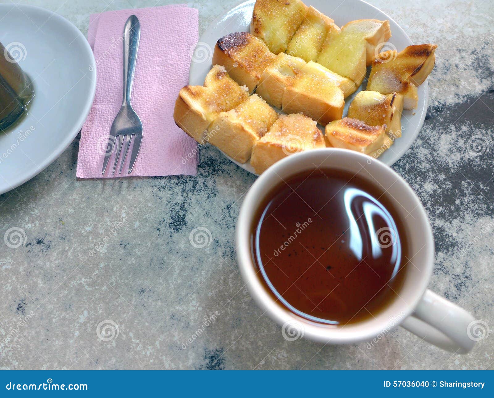 Tea and toast stock photo. Image of close, nature, dulce - 57036040