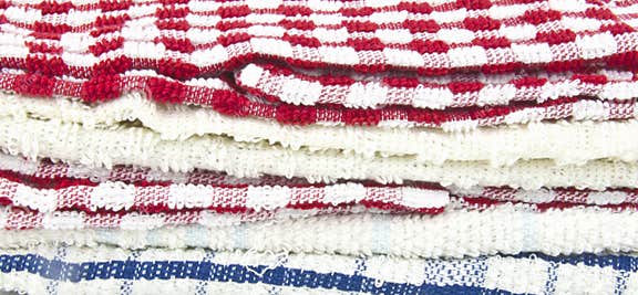 Tea Towels Stacked Showing Texture Stock Photo - Image of background ...