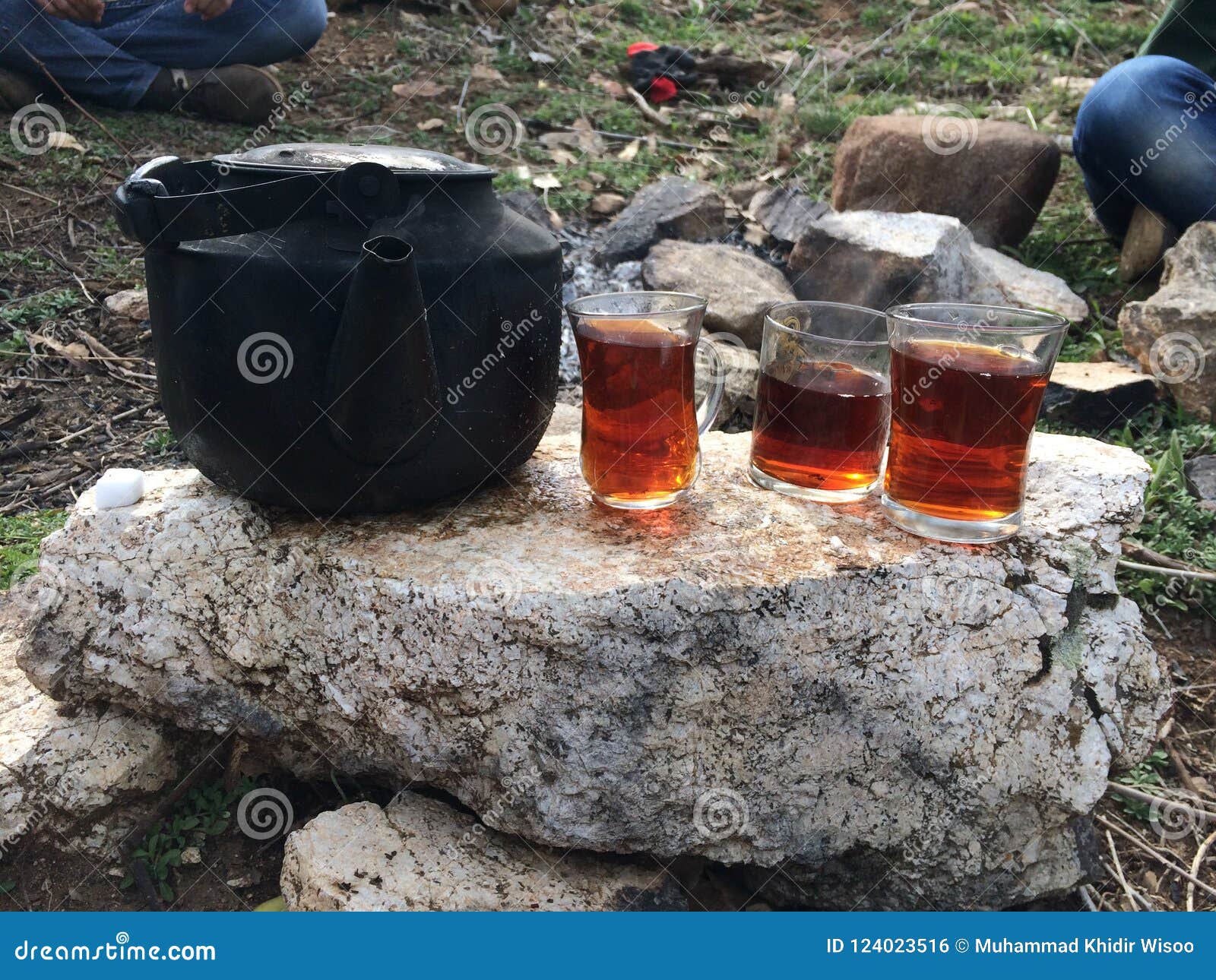 Tea with tree fire stock photo. Image of kurdish, dried - 124023516