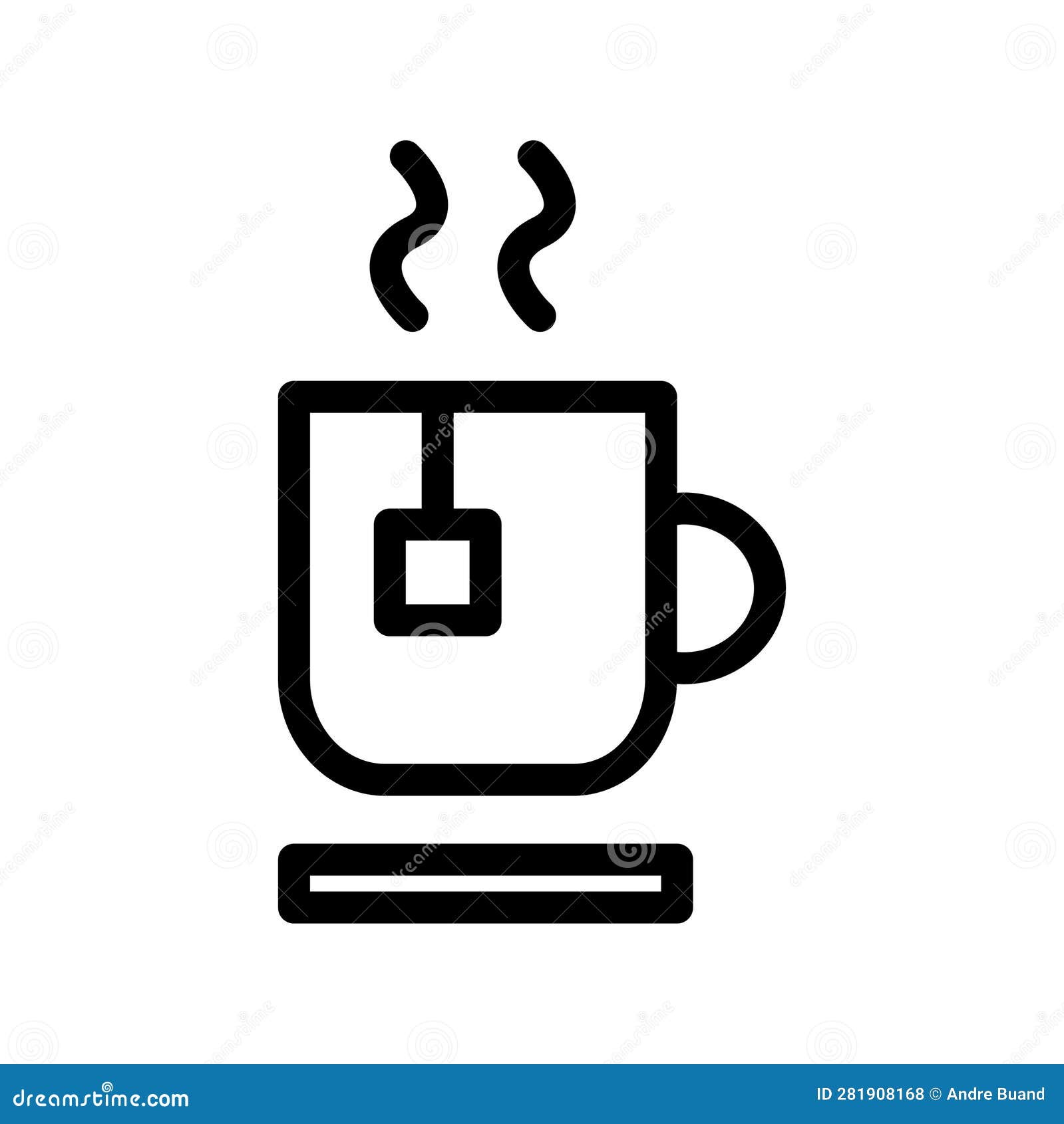 Tea vector line icon stock vector. Illustration of teapot - 281908168