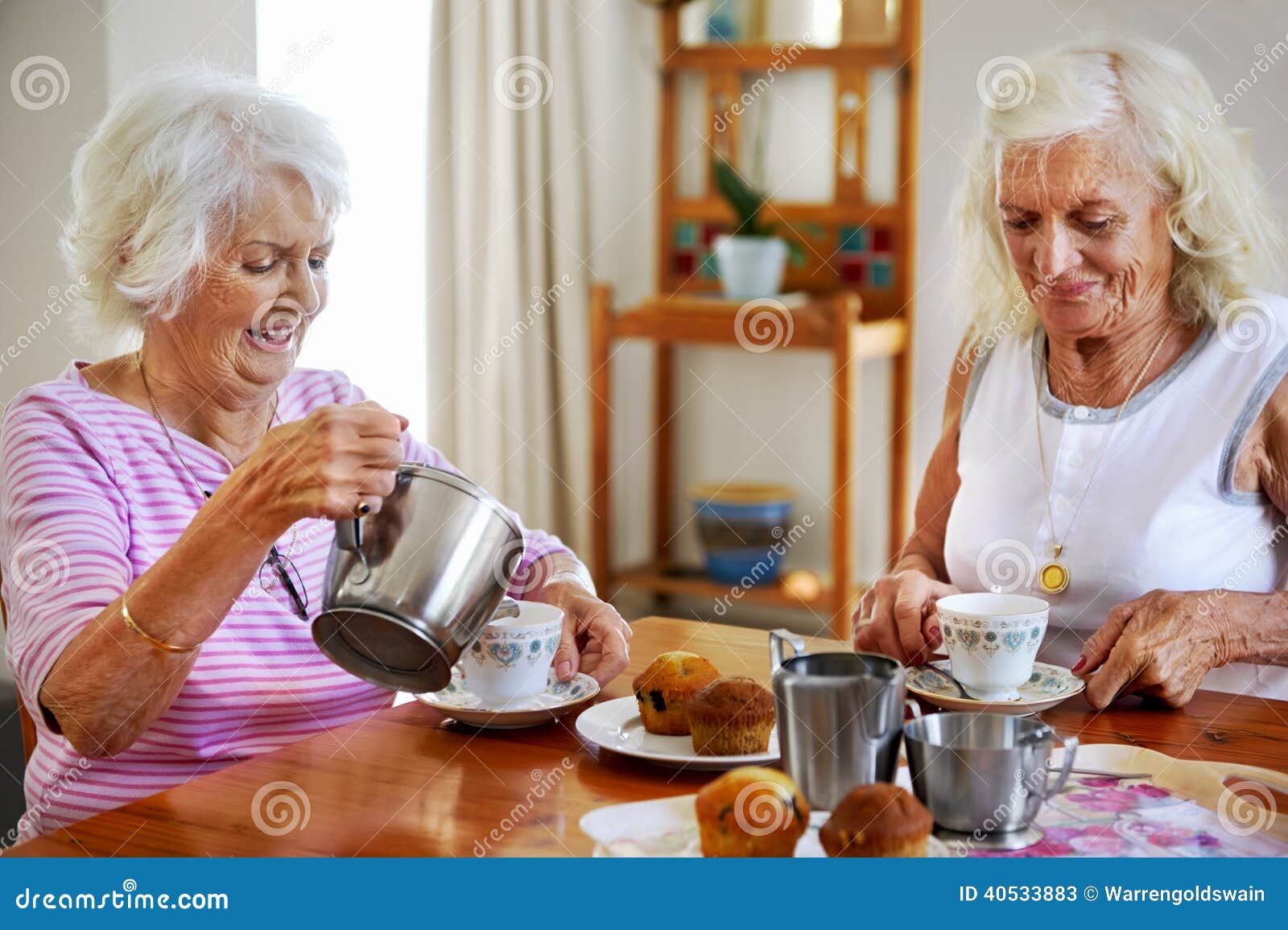 Tea visit elderly stock image. Image of porcelain, person - 40533883