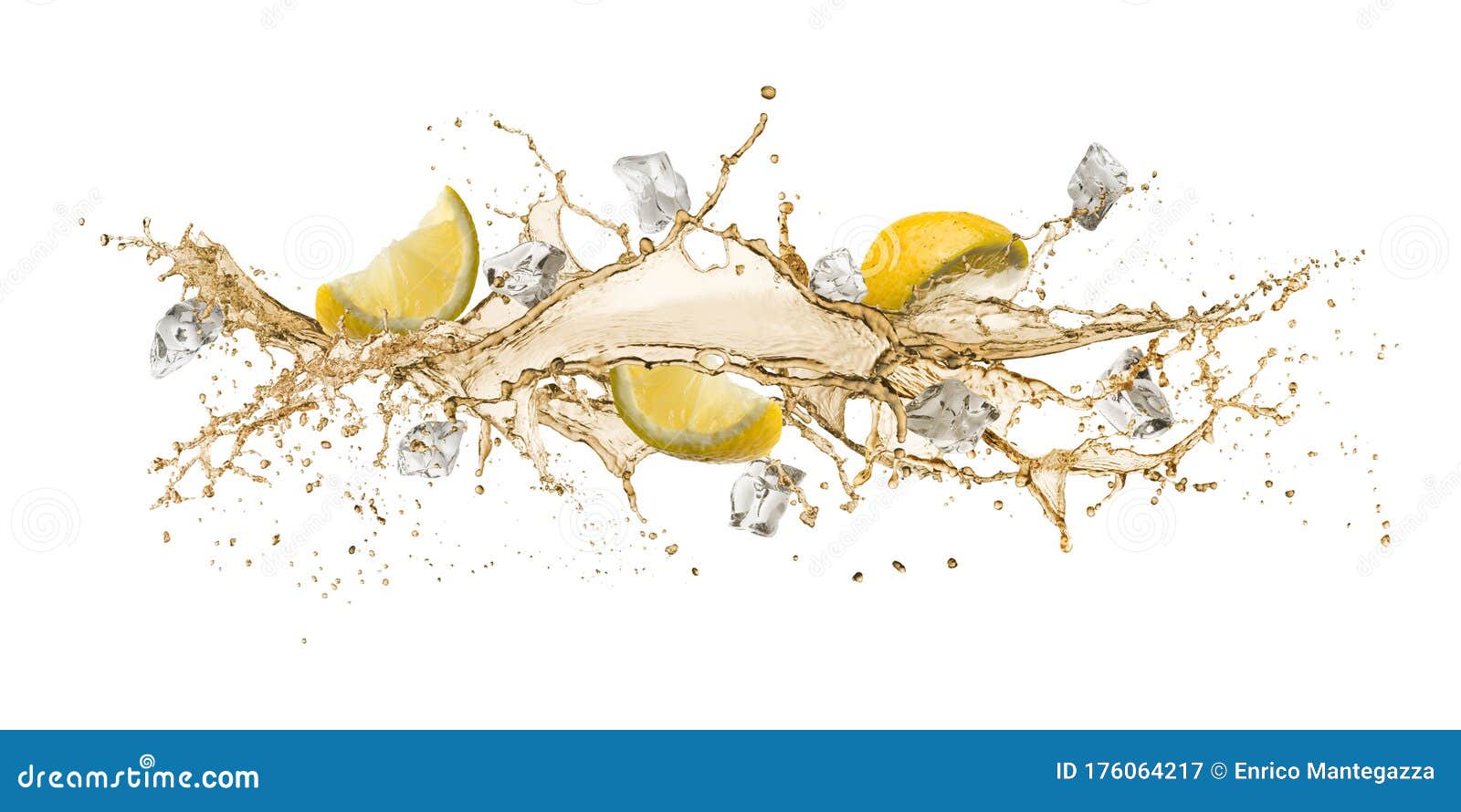 Tea wave splashing stock image. Image of slices, aromatic - 176064217