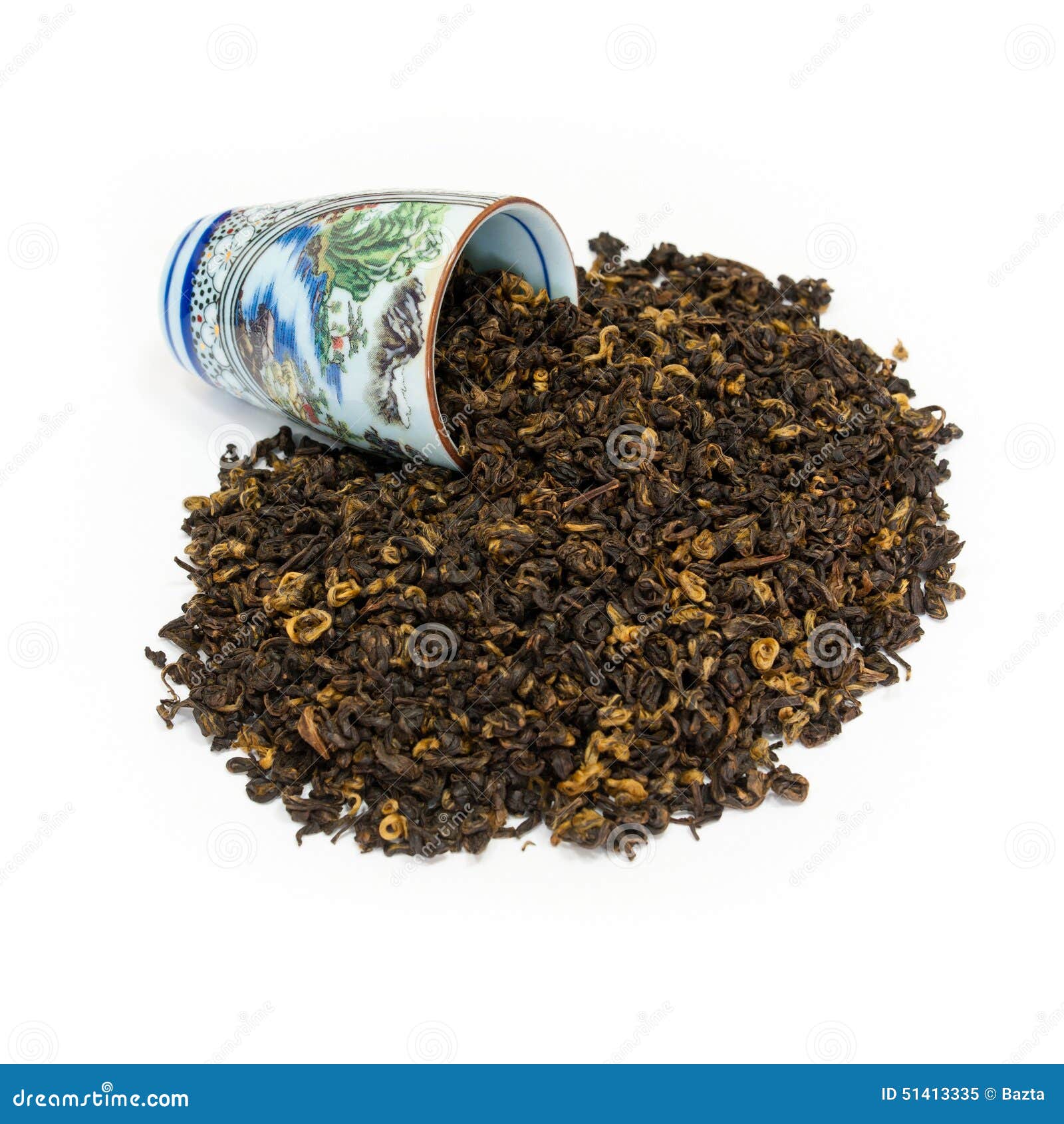 Tea Leaves Pile on White Background Isolated Stock Image - Image of ...